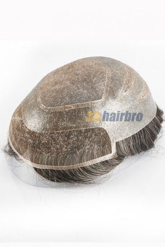 French Lace Center and Front with Poly Perimeter Hairpieces For Men ...